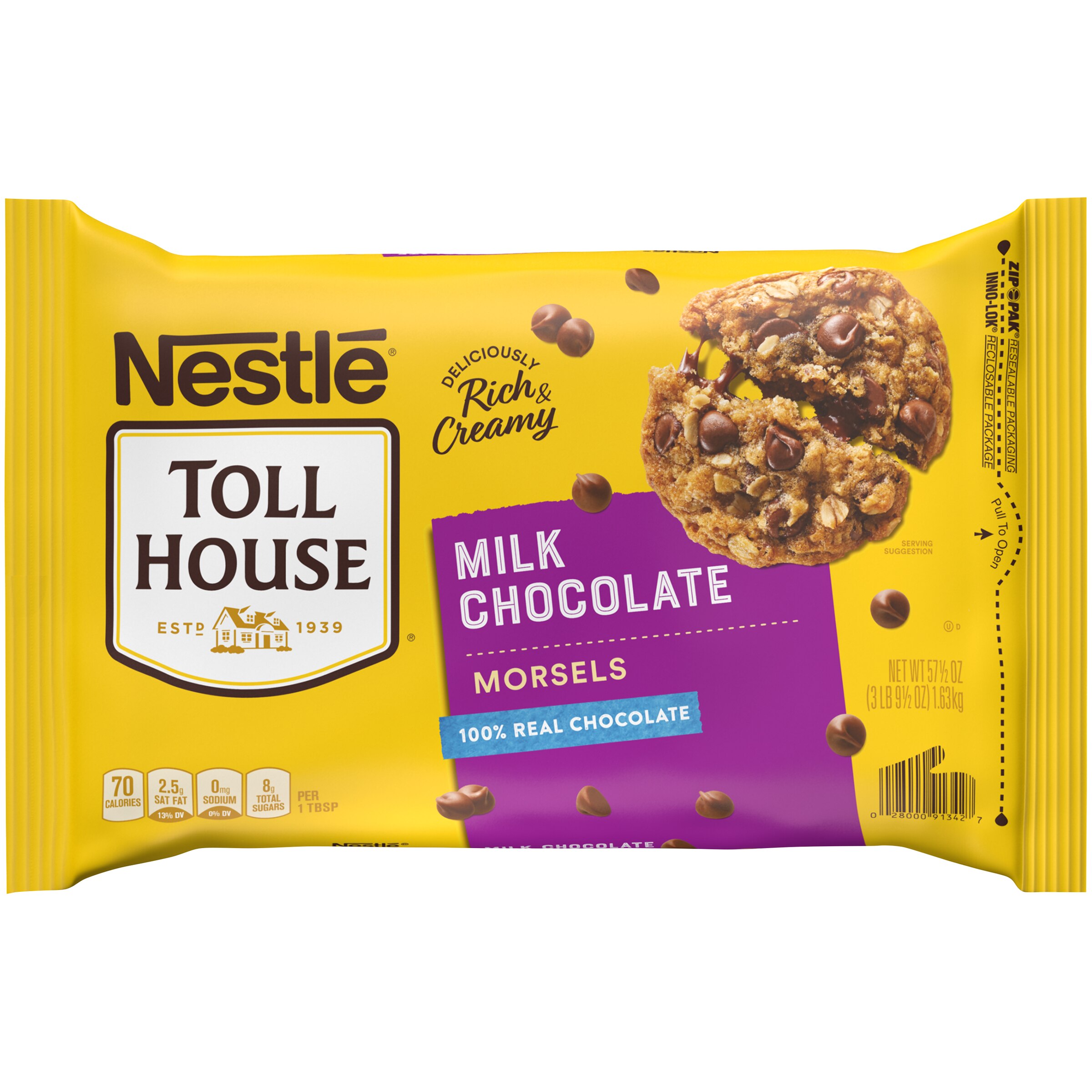 Milk Chocolate Morsels 57.5 oz. | NESTLÉ TOLL HOUSE®